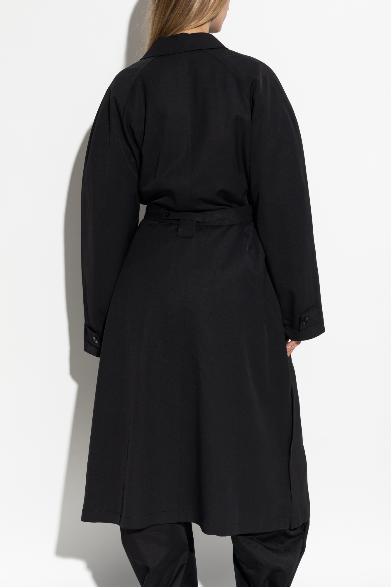 Black Coat with Belt Lemaire - Vitkac France Black Coat with Belt Lemaire - Vitkac France